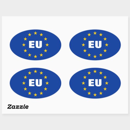 European Union flag stickers | Customizable EU | Zazzle
