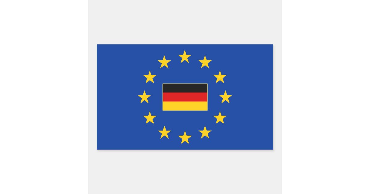 European Union Germany Rectangle Sticker | Zazzle