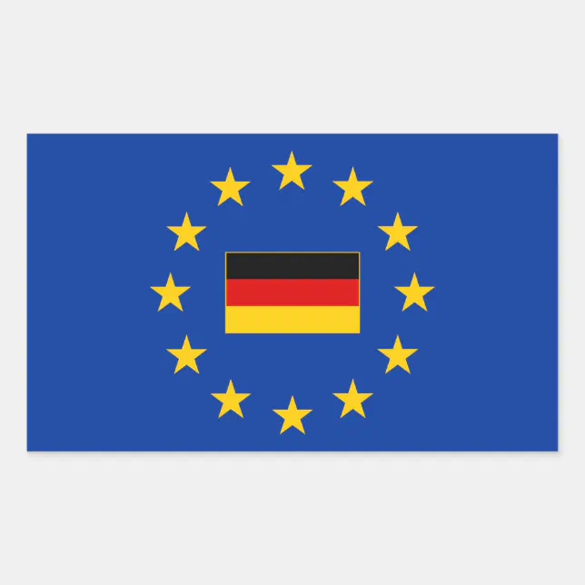 European Union Germany Rectangle Sticker | Zazzle