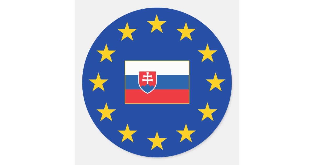 European Union Slovakia Round Sticker | Zazzle