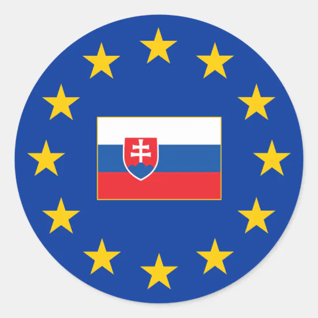 European Union Slovakia Round Sticker | Zazzle
