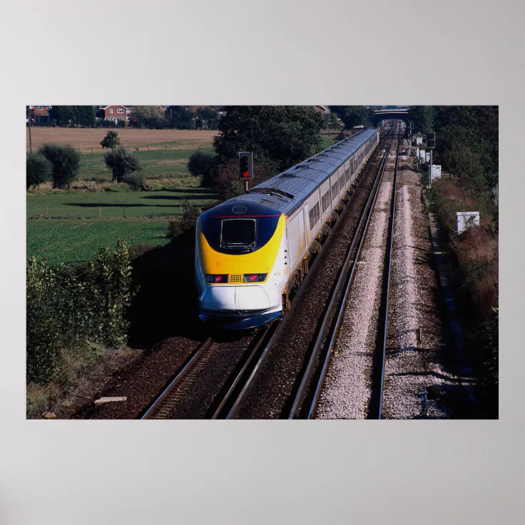 Eurostar passenger train poster | Zazzle