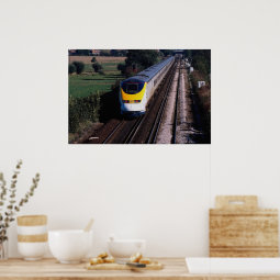 Eurostar passenger train poster | Zazzle