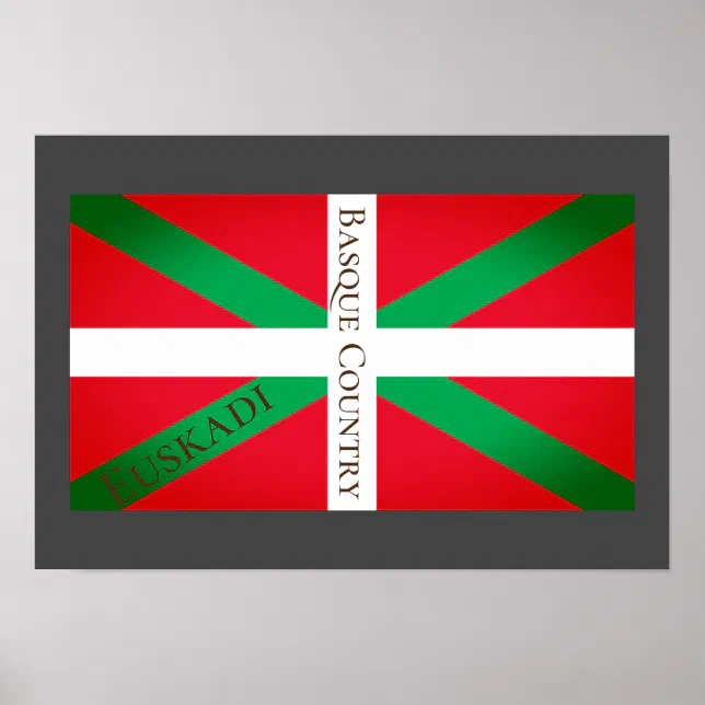 Euskadi Basque Country Artistic Flag Poster | Zazzle