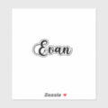 Evan Name - Handwritten Calligraphy Sticker | Zazzle