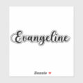 Evangeline Name - Handwritten Calligraphy Sticker | Zazzle