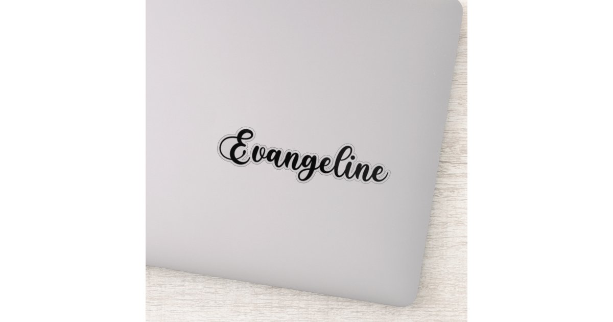 Evangeline Name - Handwritten Calligraphy Sticker | Zazzle