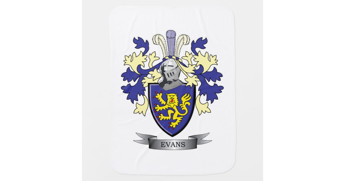 Evans Family Crest Coat of Arms Swaddle Blanket | Zazzle