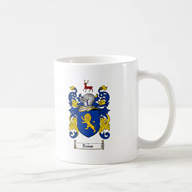 EVANS FAMILY CREST - EVANS COAT OF ARMS COFFEE MUG | Zazzle