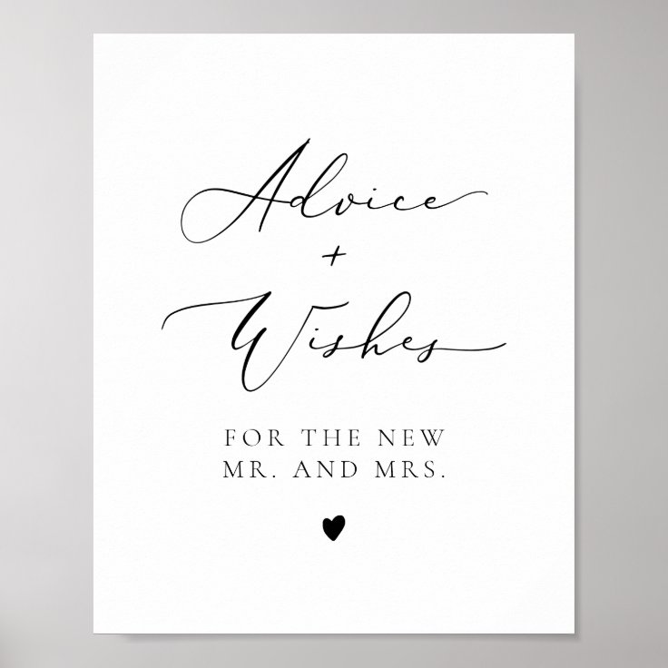 EVELYN Elegant Advice For The Bride And Groom Post Poster | Zazzle