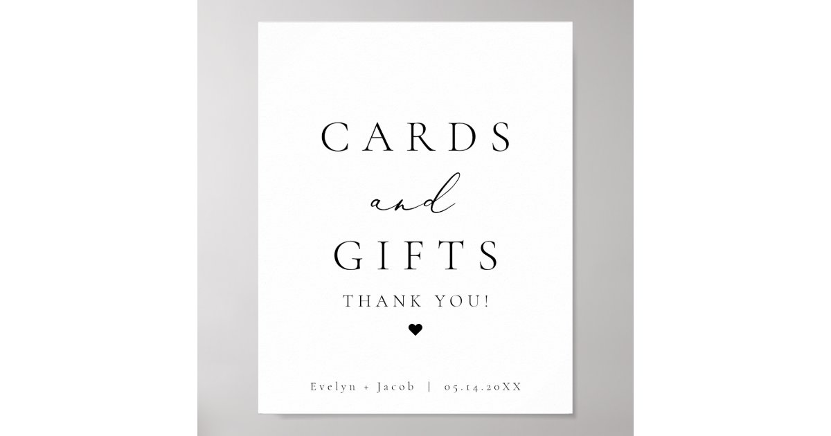 EVELYN Elegant Calligraphy Script Cards and Gifts Poster | Zazzle