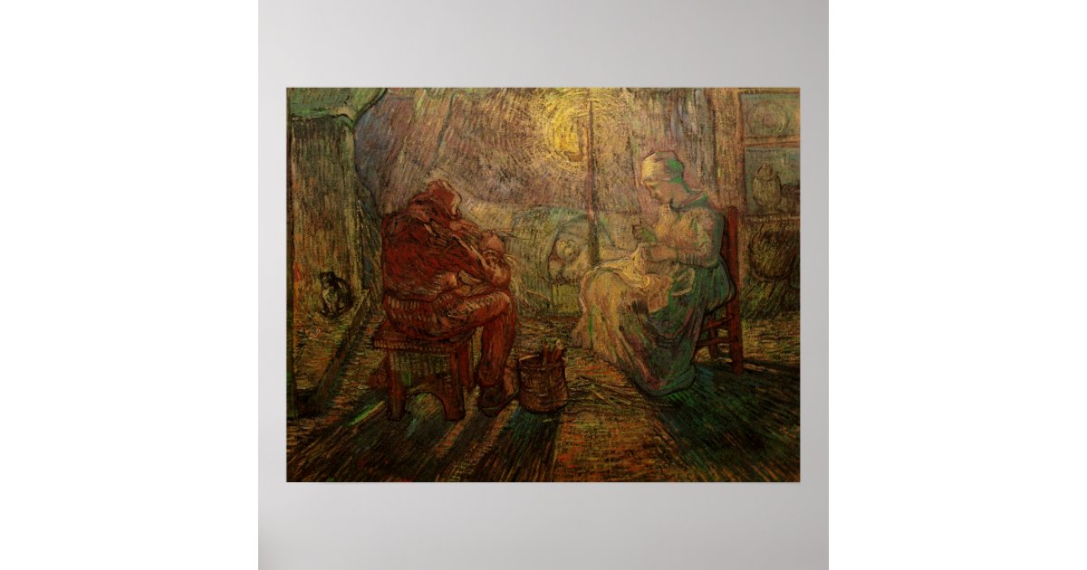 Evening - The Watch by Vincent van Gogh Poster | Zazzle