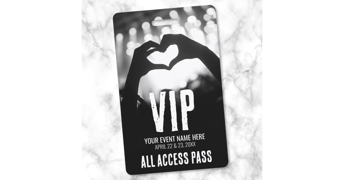 Event All Access Pass VIP Badge | Zazzle