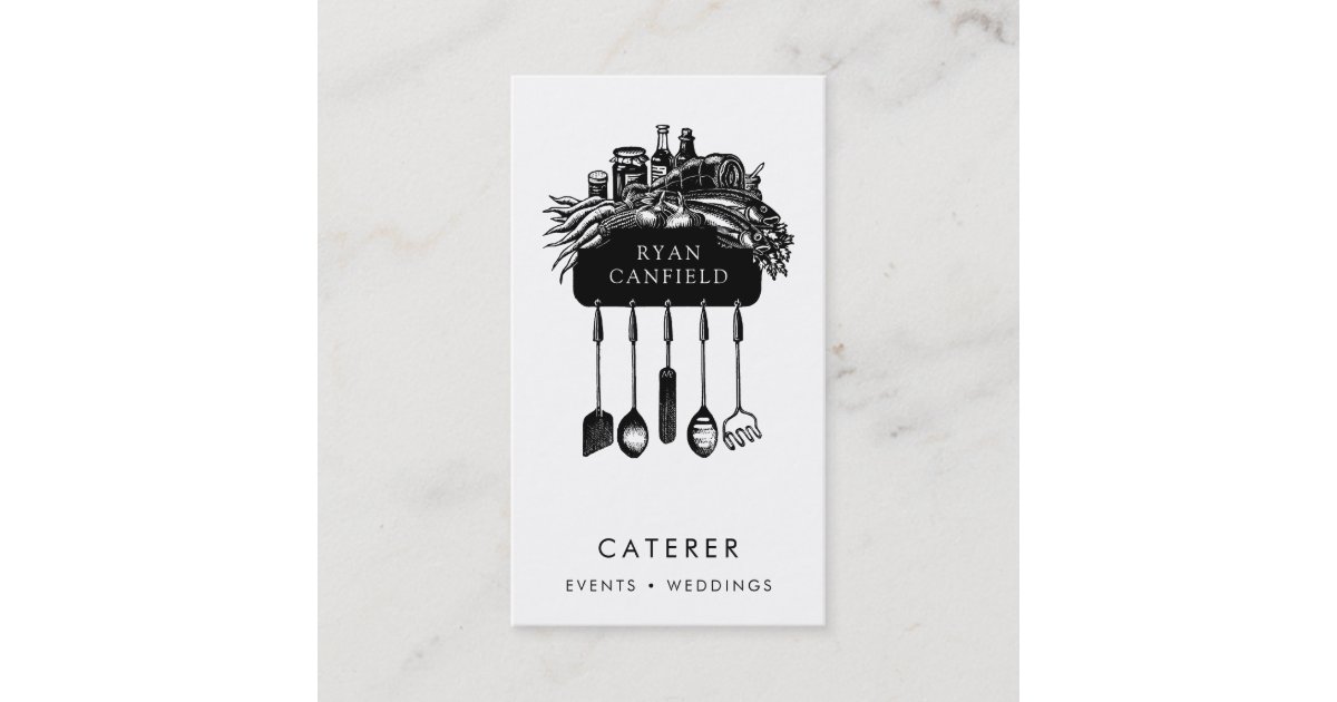 Event And Wedding Caterer Business Card | Zazzle