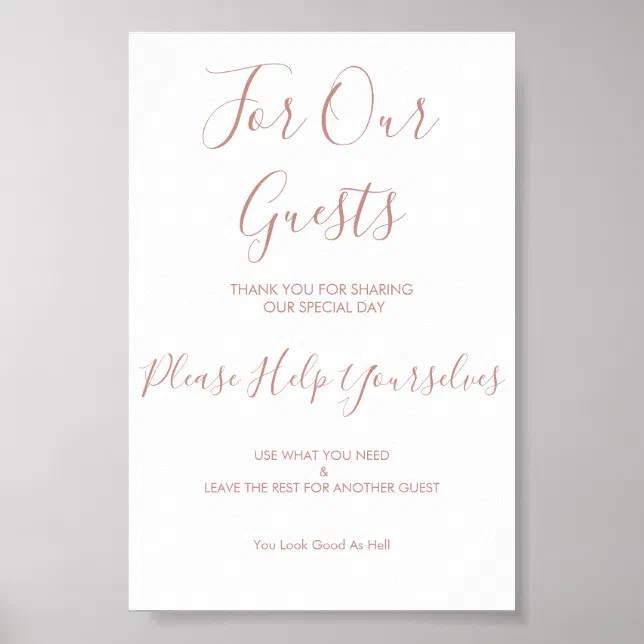 Event Bathroom Basket Sign | Zazzle