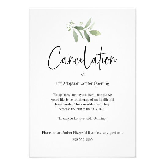 Event Cancelation - COVID 19 Invitation | Zazzle.com