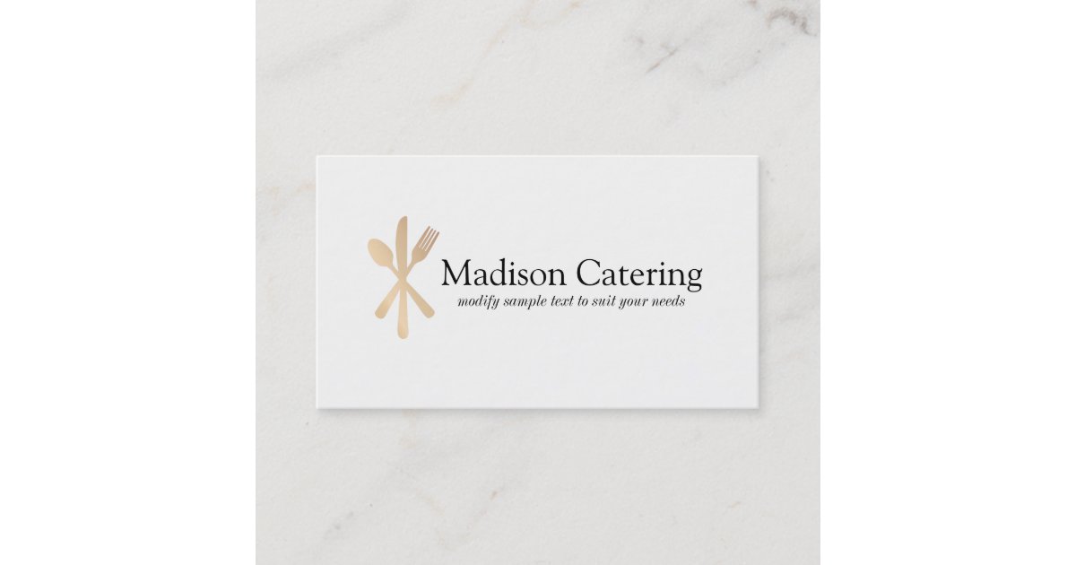 Event Caterer Catering Chef Business Card | Zazzle