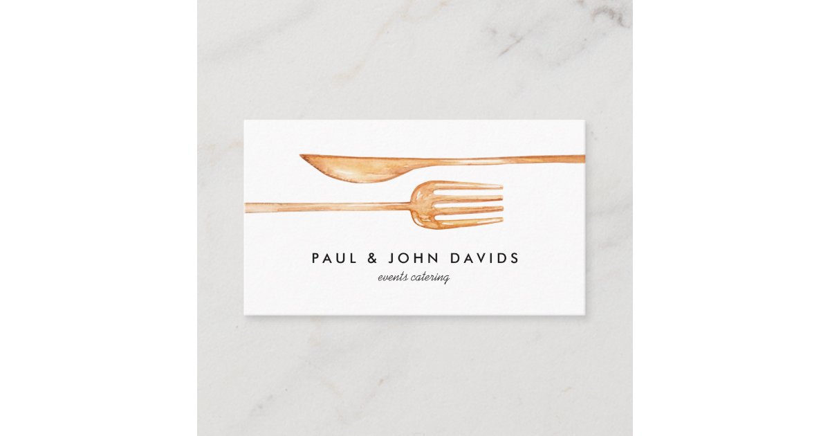 Event Catering Kitchen Utensils Culinary Business Card | Zazzle