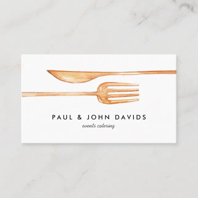 Event Catering Kitchen Utensils Culinary Business Card | Zazzle