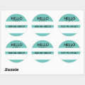 Event Hello Name Tag Ask Me About with any color | Zazzle