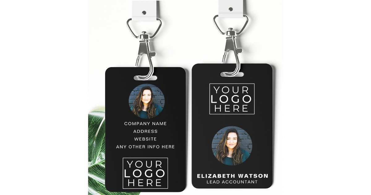 Event ID Customized Lanyard Name Tag With Photo Badge | Zazzle