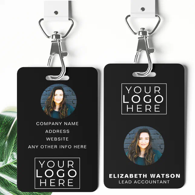 Event ID Customized Lanyard Name Tag With Photo Badge | Zazzle