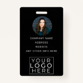 Event ID Customized Lanyard Name Tag With Photo Badge | Zazzle