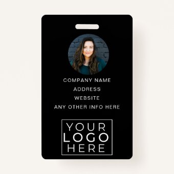 Event ID Customized Lanyard Name Tag With Photo Badge | Zazzle