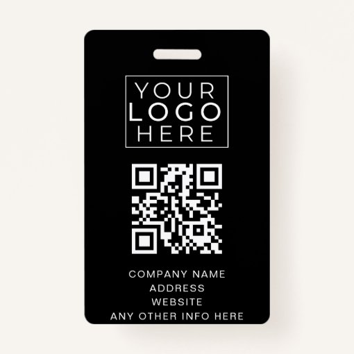 Event ID Customized Lanyard Name Tag With QR Code Badge | Zazzle