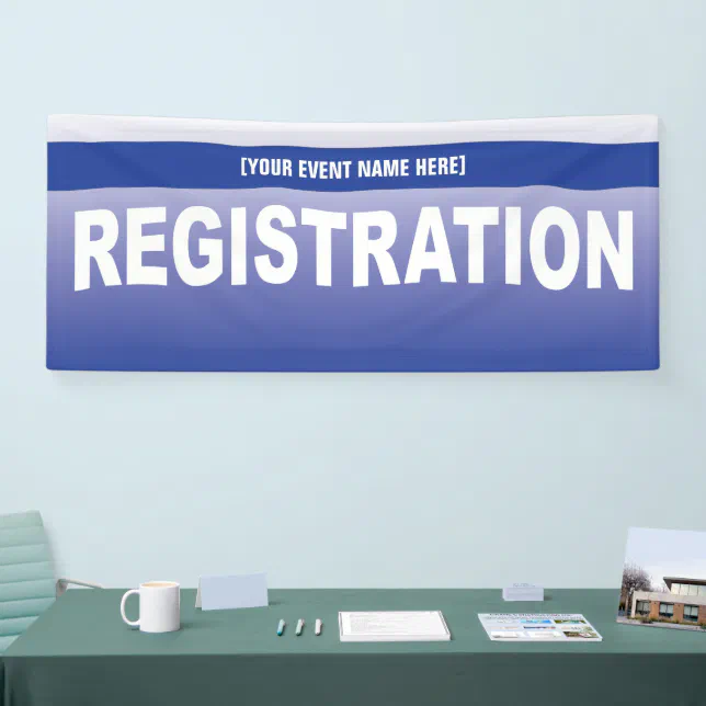 Event or Conference Registration Table Banner | Zazzle