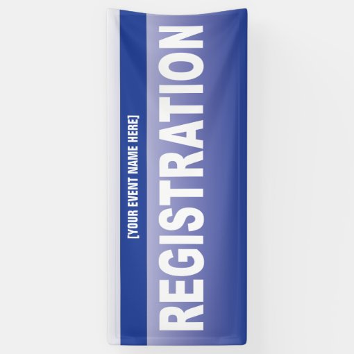 Event or Conference Registration Table Banner | Zazzle
