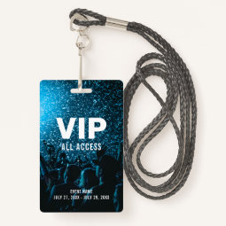 Event Photo VIP All Access Pass Event ID Badge | Zazzle
