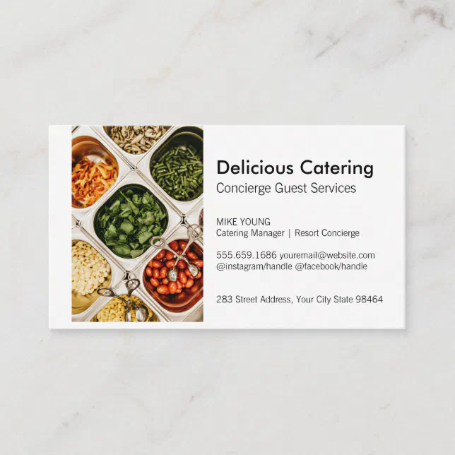 Event Planner | Catering Services | Buffet Appointment Card | Zazzle