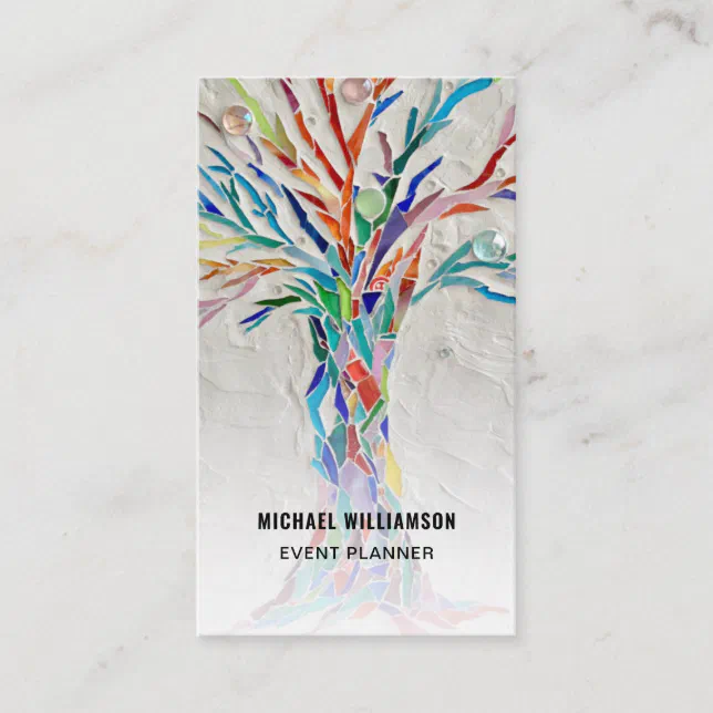 Event Planner Colorful QR Code Business Card | Zazzle
