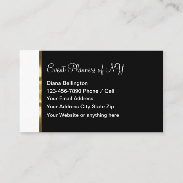 Event Planner Design Business Card | Zazzle