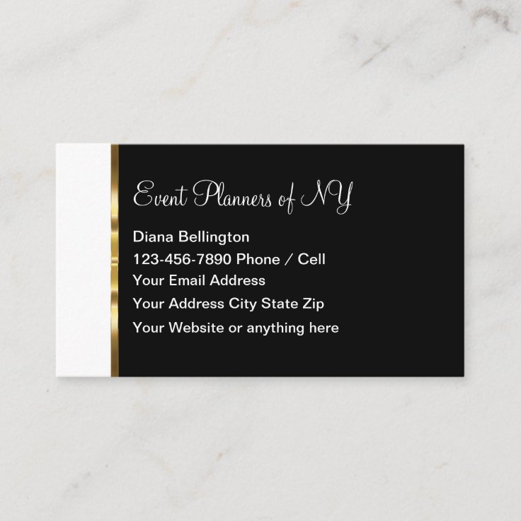 Event Planner Design Business Card | Zazzle