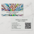Event Planner Modern Colorful QR Code Business Card | Zazzle