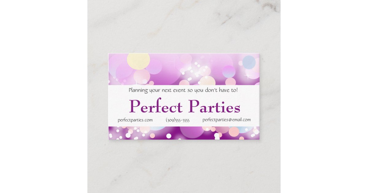 Event Planner Party Planner Business Cards | Zazzle.com