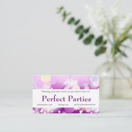 Event Planner Party Planner Business Cards | Zazzle