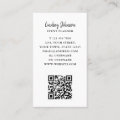 Event Planner QR Code Green Business Card | Zazzle