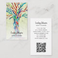 Event Planner QR Code Green Business Card | Zazzle