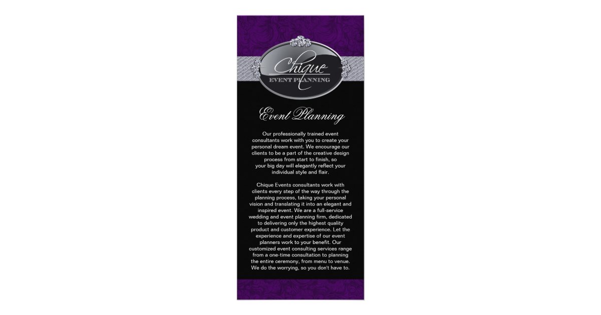 Event Planner Rack Card | Zazzle