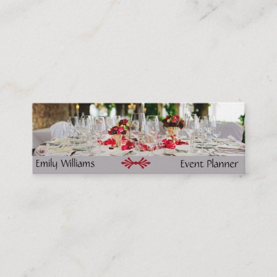 Event planner wedding organizer catering supplies mini business card ...