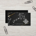 Event Planning Modern Black Business Card | Zazzle