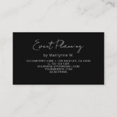 Event Planning Modern Black Business Card | Zazzle