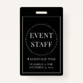 Event Staff Backstage Pass ID Badge | Zazzle