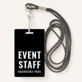 Event Staff Backstage Pass QR Code ID Badge | Zazzle