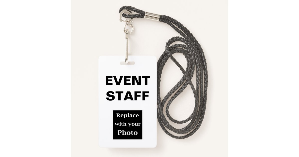 Event Staff Photo ID Badges | Zazzle