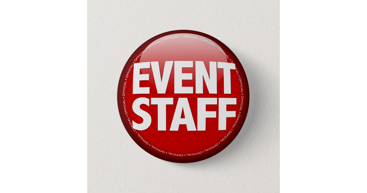 Event Staff Pinback Button | Zazzle