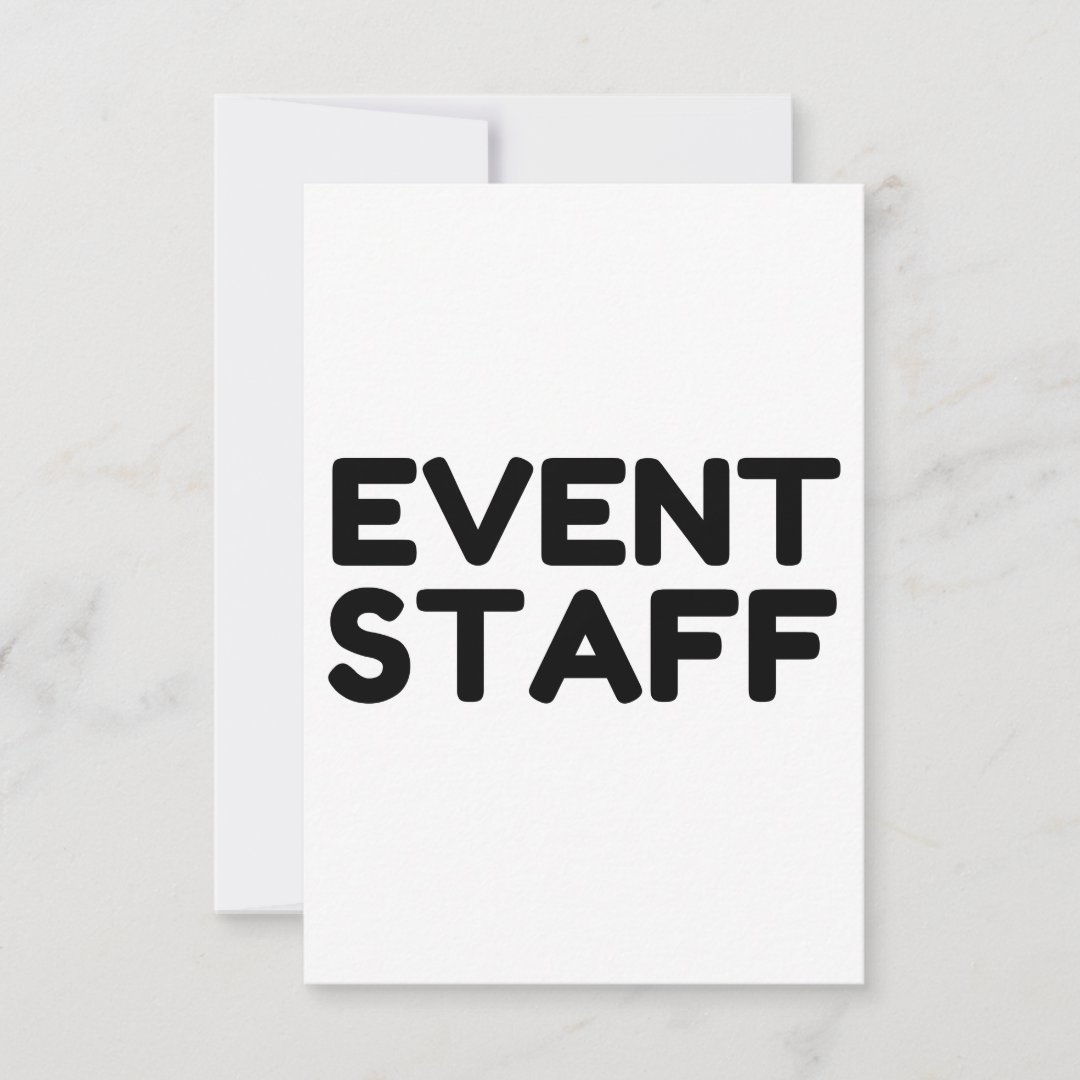 EVENT STAFF THANK YOU CARD | Zazzle